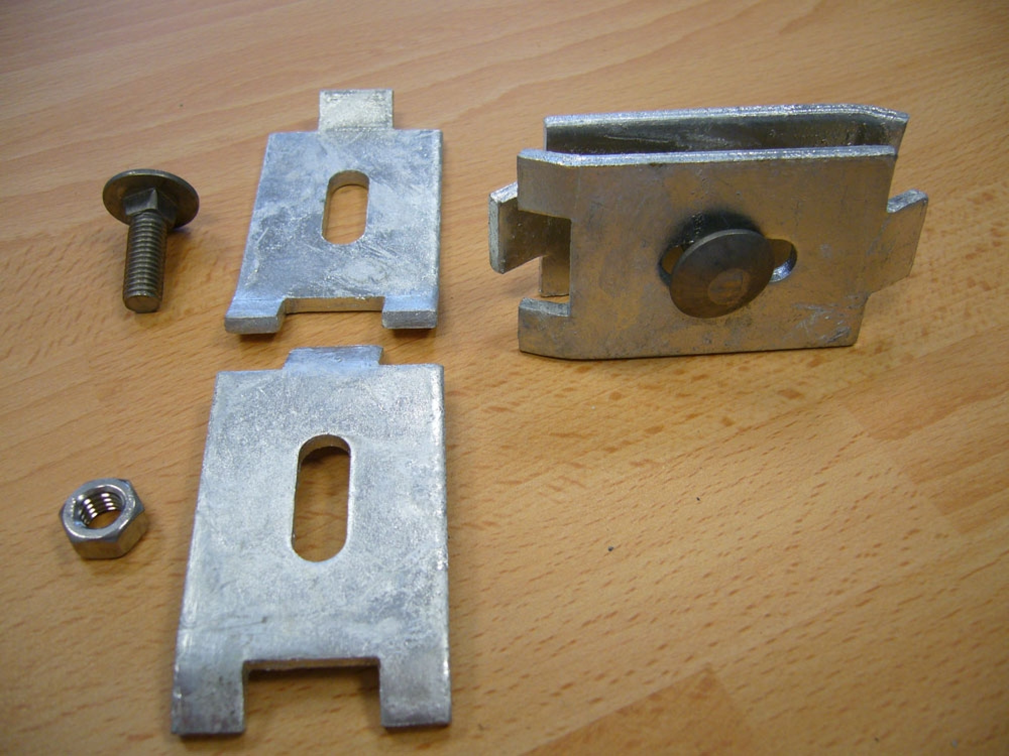 Gittermattenverbinder Paar flache Form